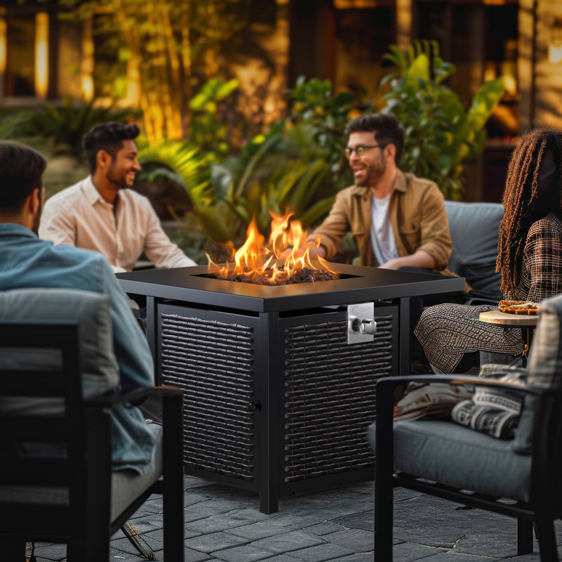 Furnimics Fire Pits Outdoor Gas Fire Pit, 50,000 BTU Steel Fire Table & Reviews | Wayfair